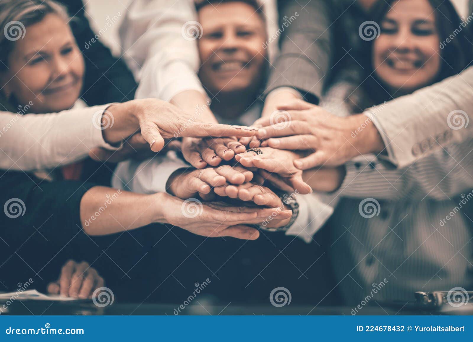 Group of Diverse Business People Showing Their Unity. Stock Photo ...