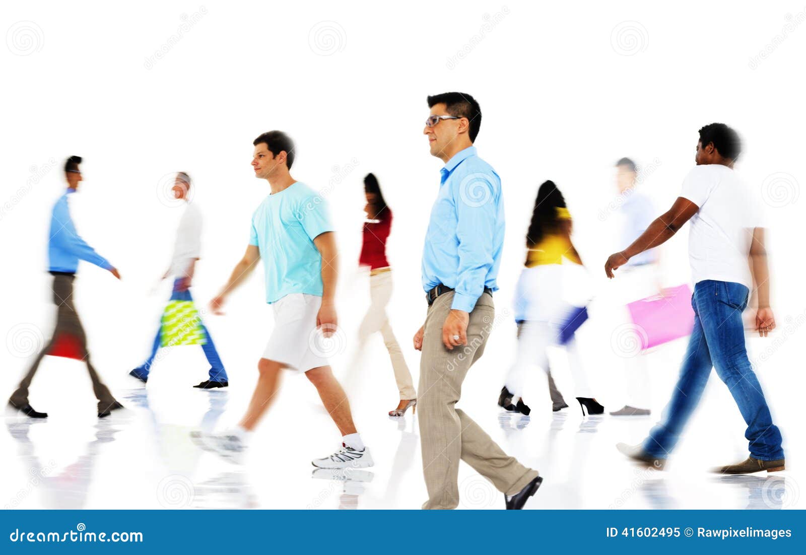 Group of Diverse Busy People Shopping Stock Image - Image of activity ...