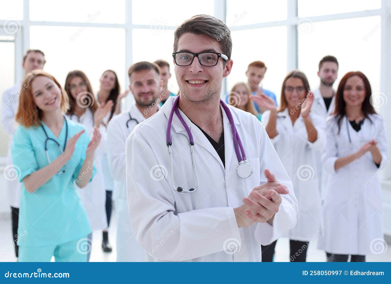 Group of Diverse Cheerful People Looking at the Camera Stock Image ...