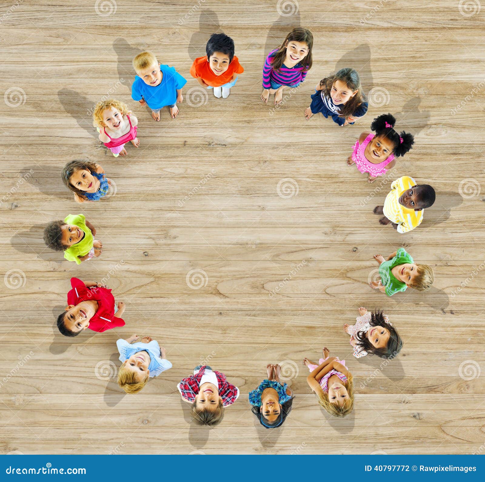 Group of Diverse Children Looking Up Stock Photo - Image of asian ...