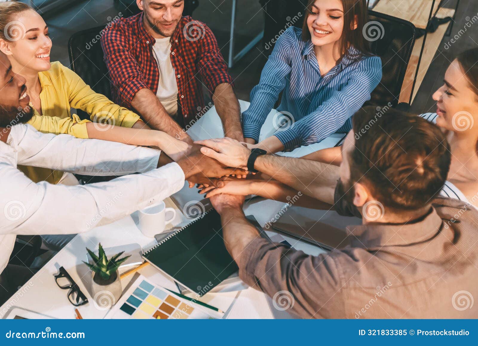 Enthusiastic Team Collaboration in Modern Office during Daytime Stock ...