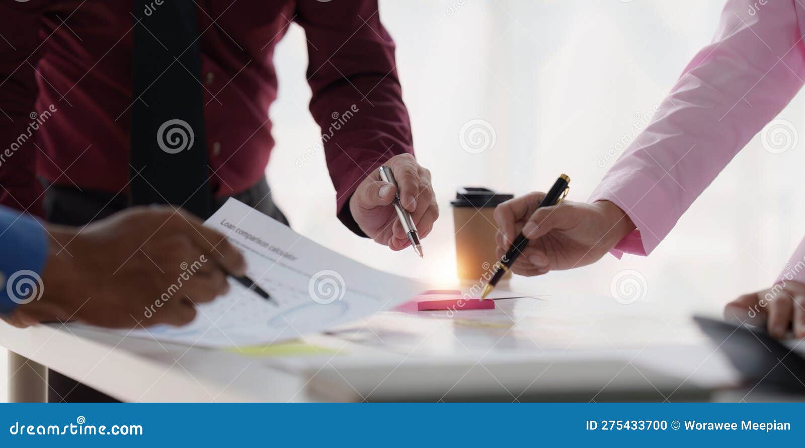 Group of Diverse Creative Discussion about Analyzing Data Financial ...