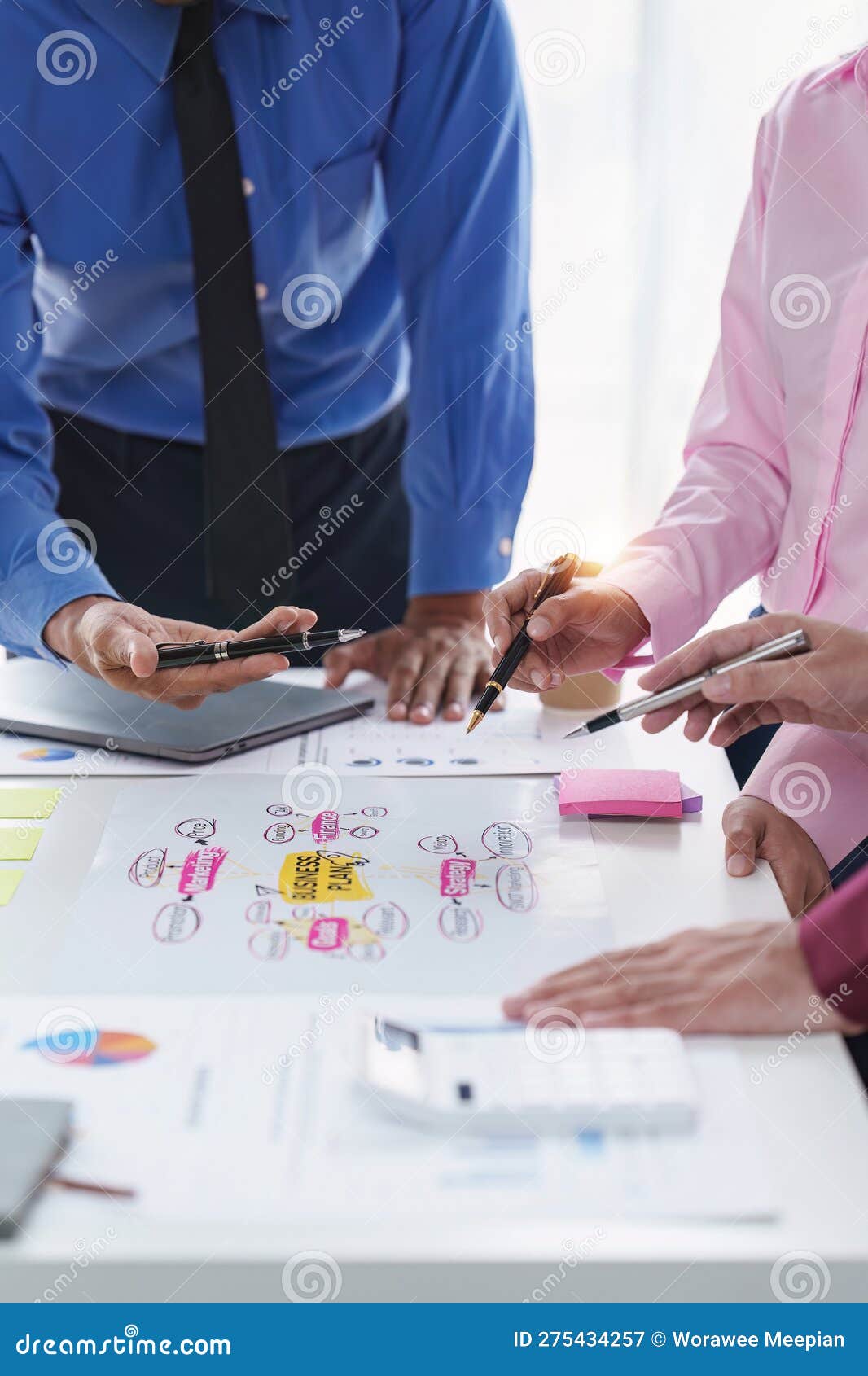 Group of Diverse Creative Discussion about Analyzing Data Financial ...