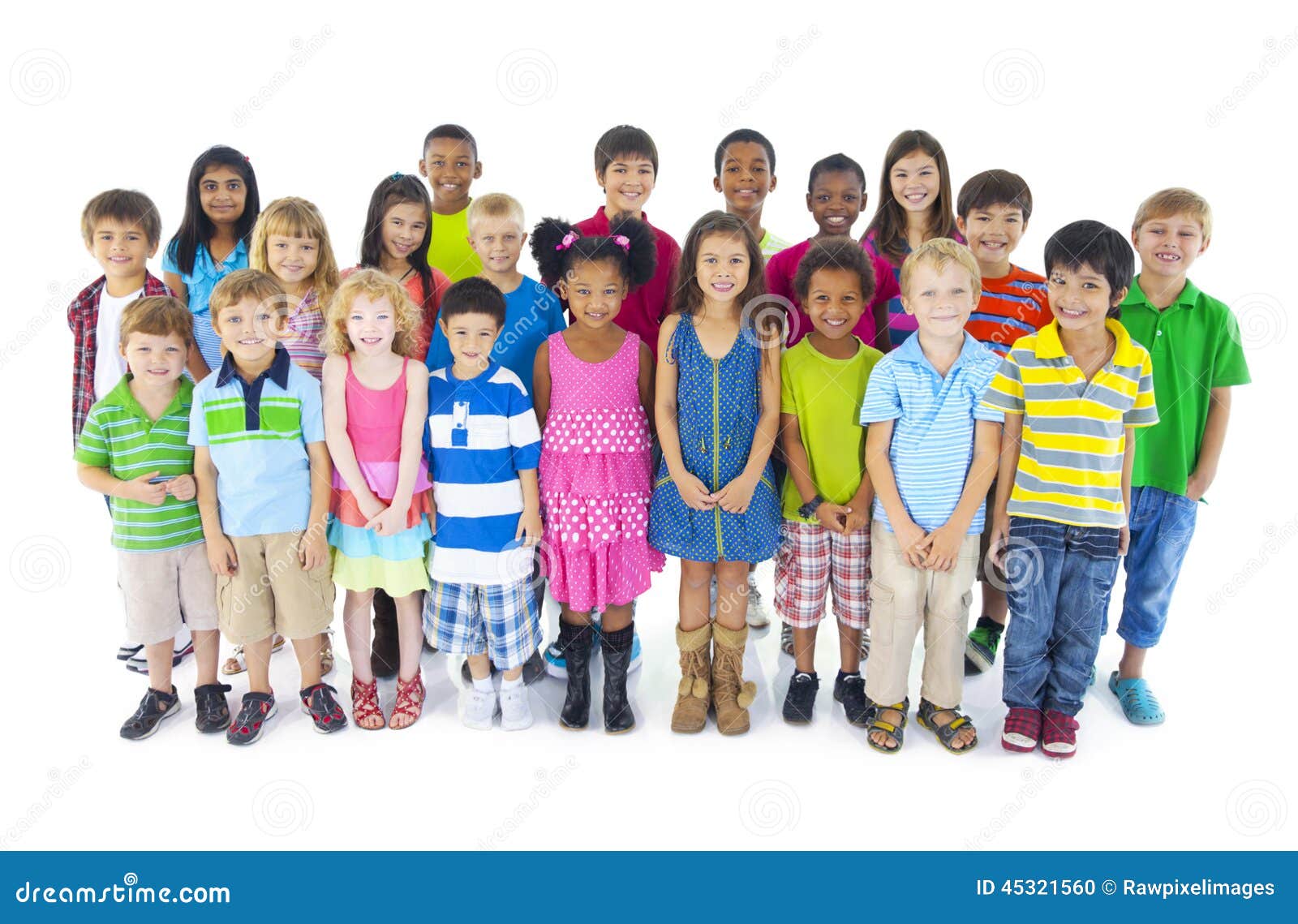 Group of Diverse Cute Children Stock Photo - Image of friendship ...