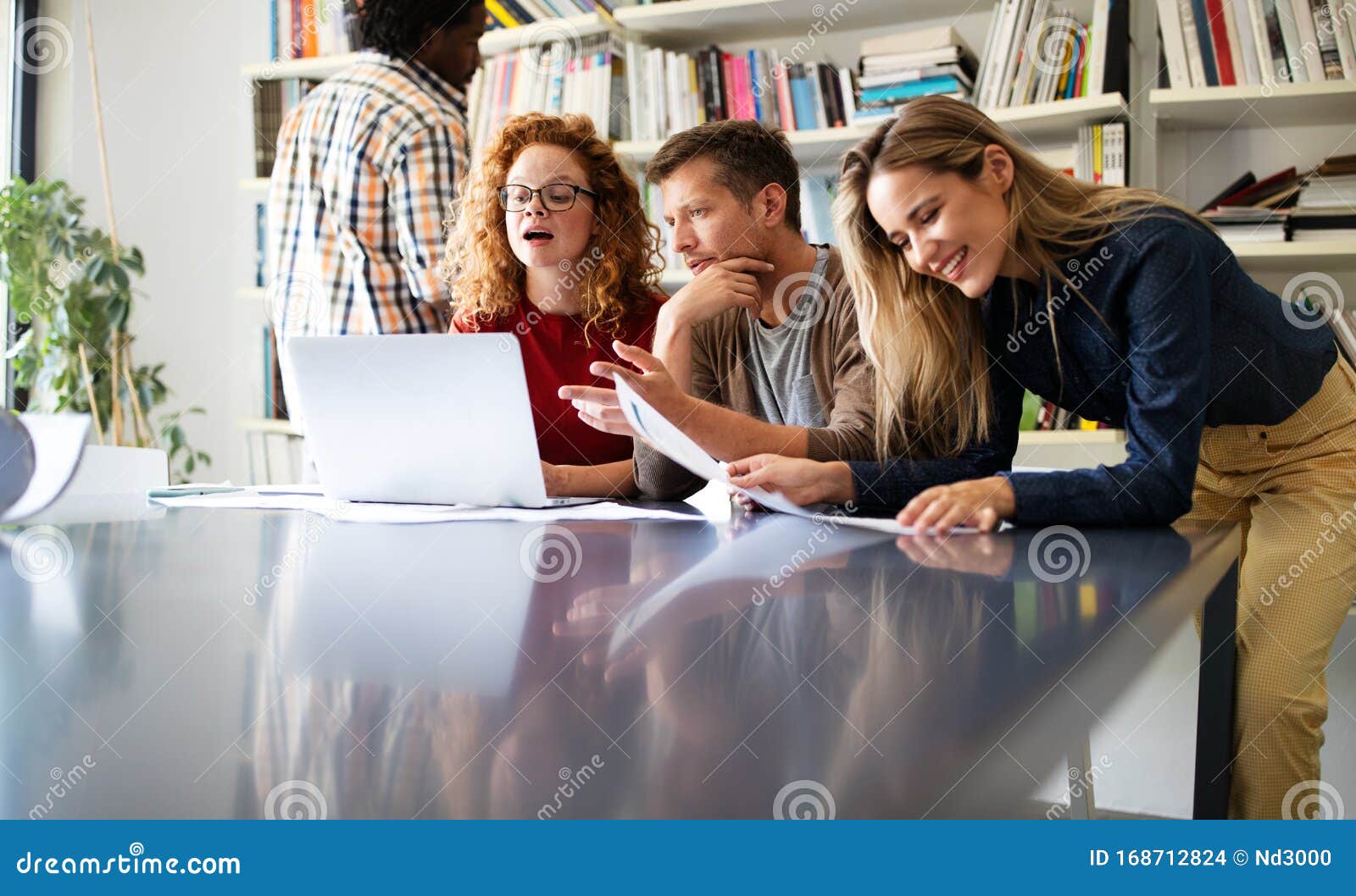 Group of Diverse Designers, Business People Brainstorming on Meeting in ... Group of Diverse Designers, Business People Brainstorming on Meeting in ...