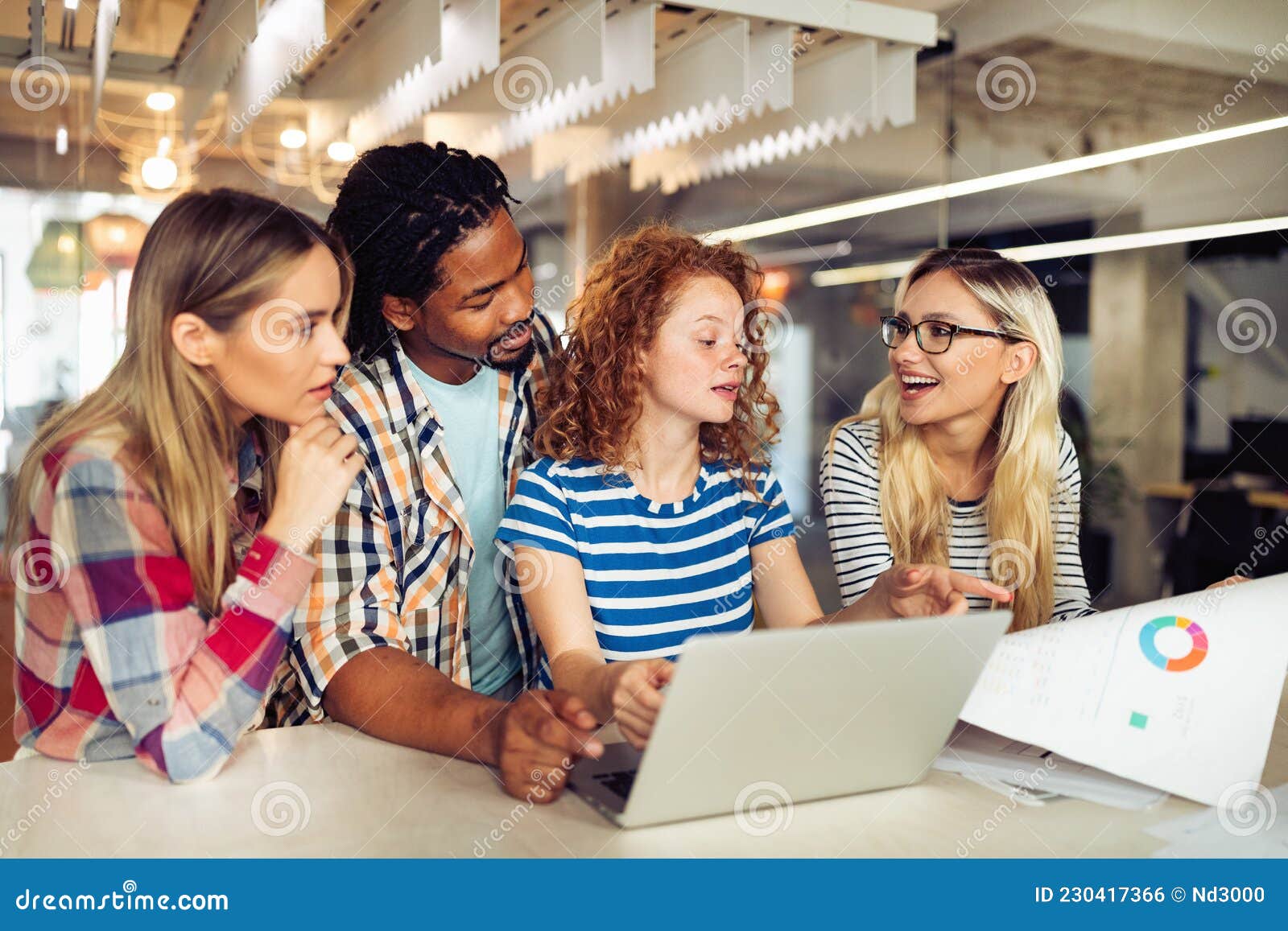 Group of Diverse Designers, Business People Brainstorming on Meeting in ... Group of Diverse Designers, Business People Brainstorming on Meeting in ...