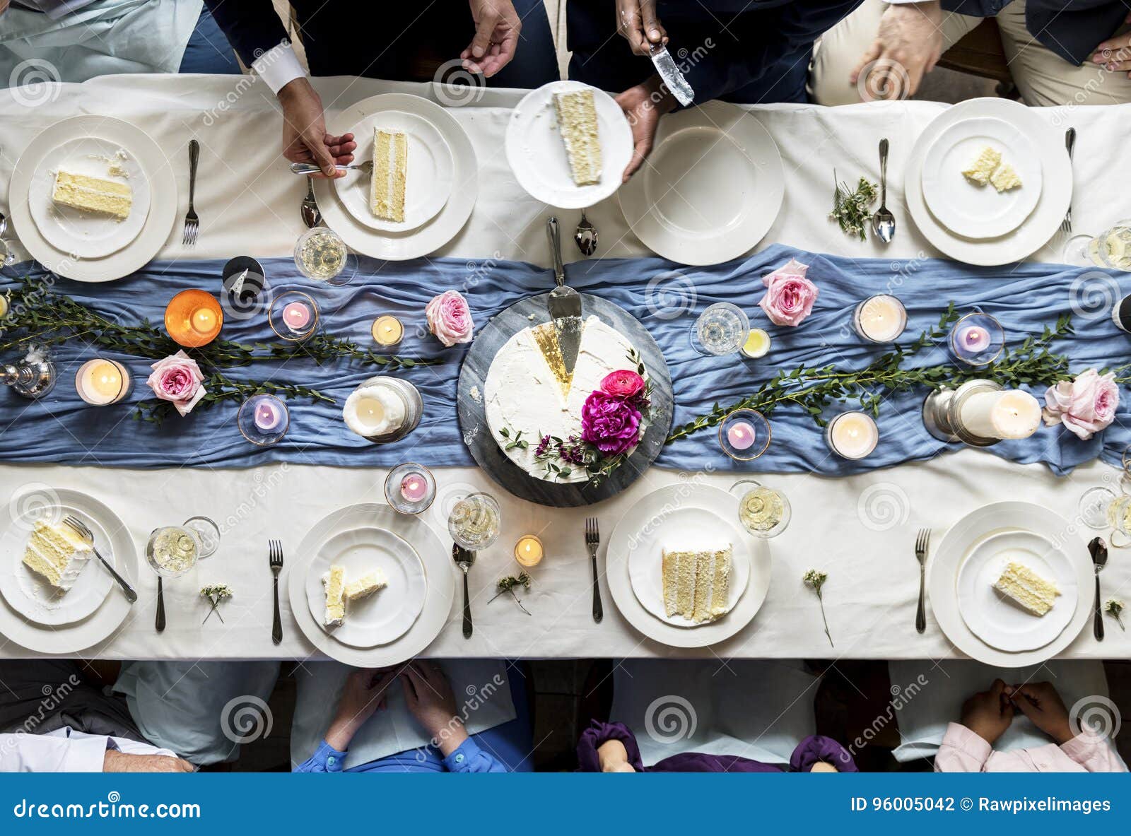 Group of Diverse Friends Gathering Eating Cakes Together Stock Photo ...