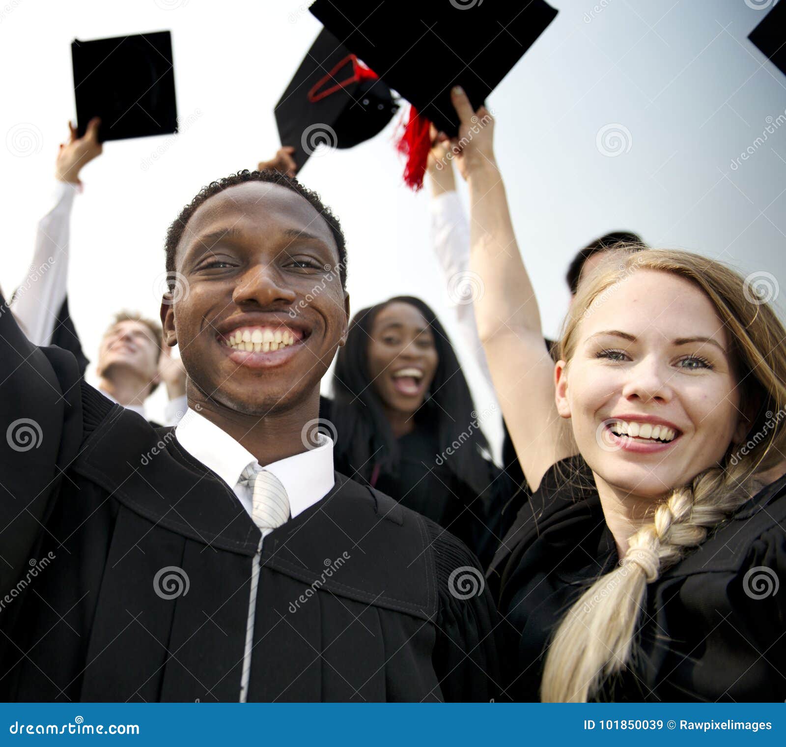 Group of Diverse Graduating Students Stock Image - Image of asian ...