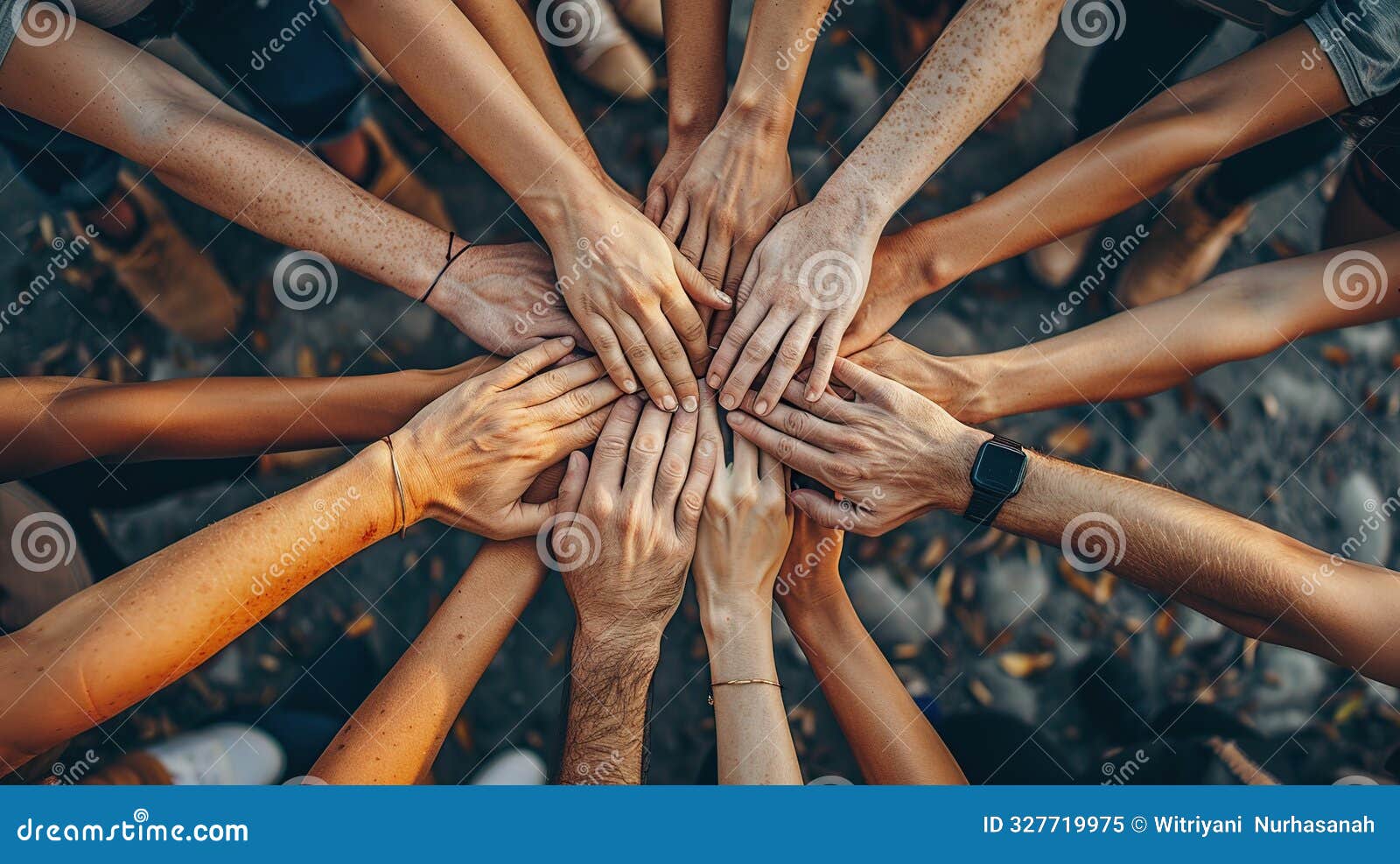 Hands Together: a Symbol of Unity and Collaboration Stock Illustration ...