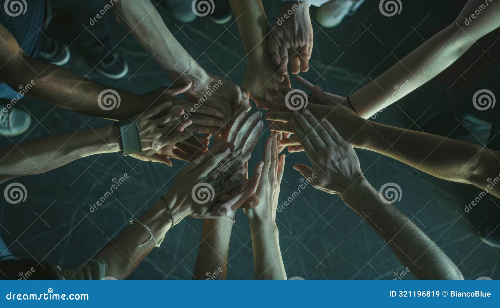 A Group of Diverse Hands Coming Together in Unity and Strength AIG535 ...
