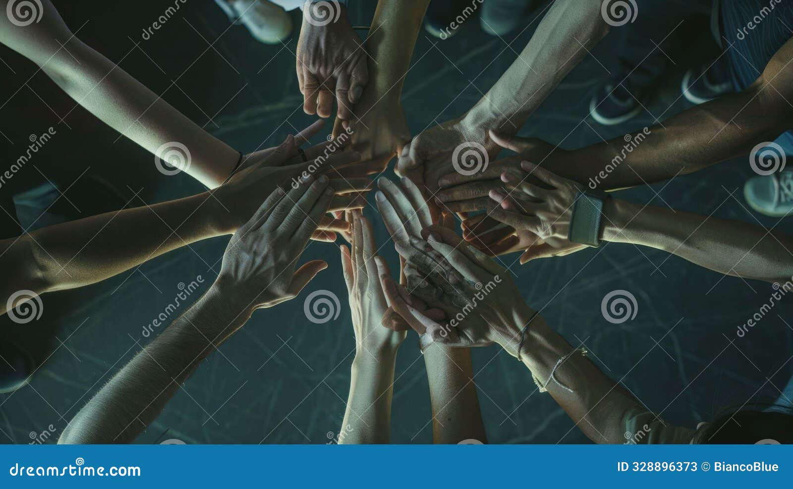 A Group of Diverse Hands Coming Together in Unity and Strength AIG535 ...