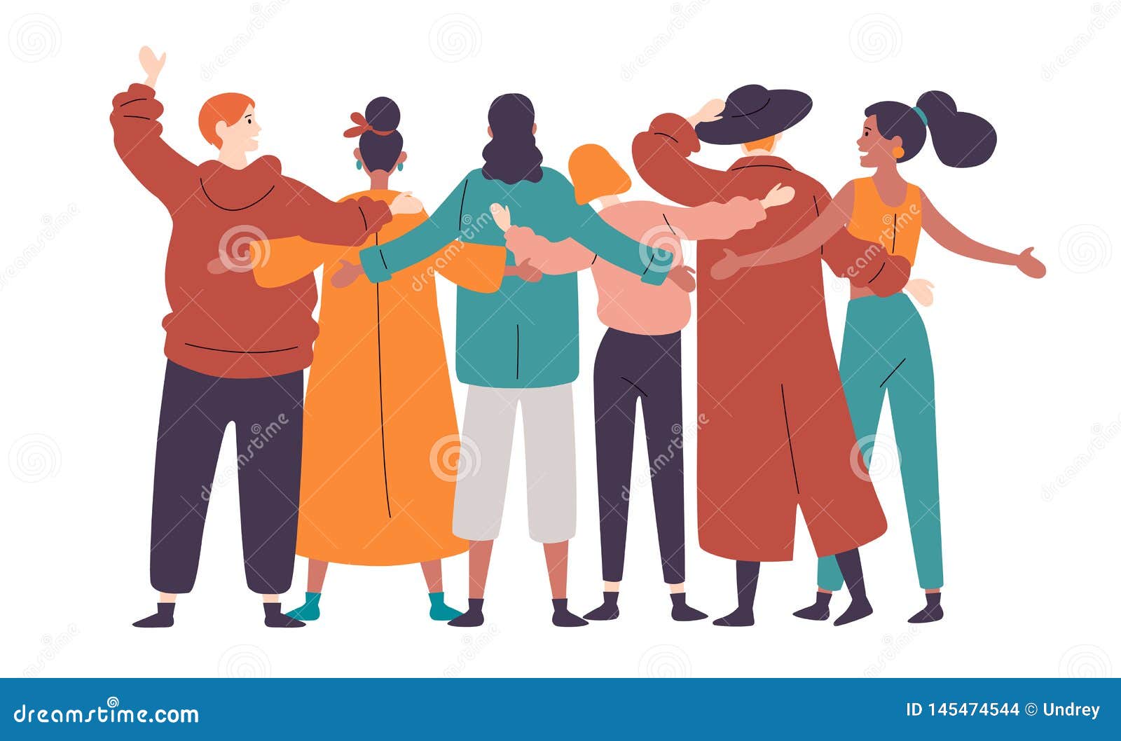 Set Of Diverse Happy Kids Standing Isolated On White Background ...