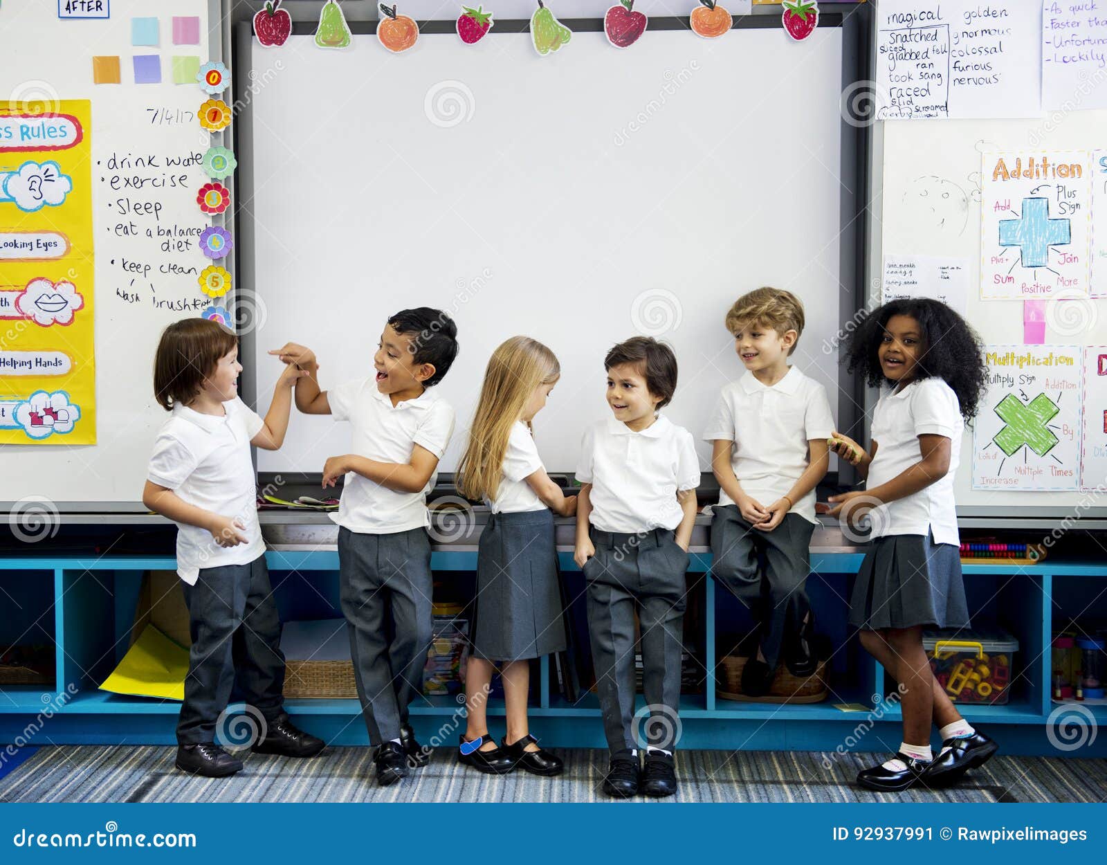 Kindergarten Students Standing Together After Class Royalty-Free Stock ... Kindergarten Students Standing Together After Class Royalty-Free Stock ...
