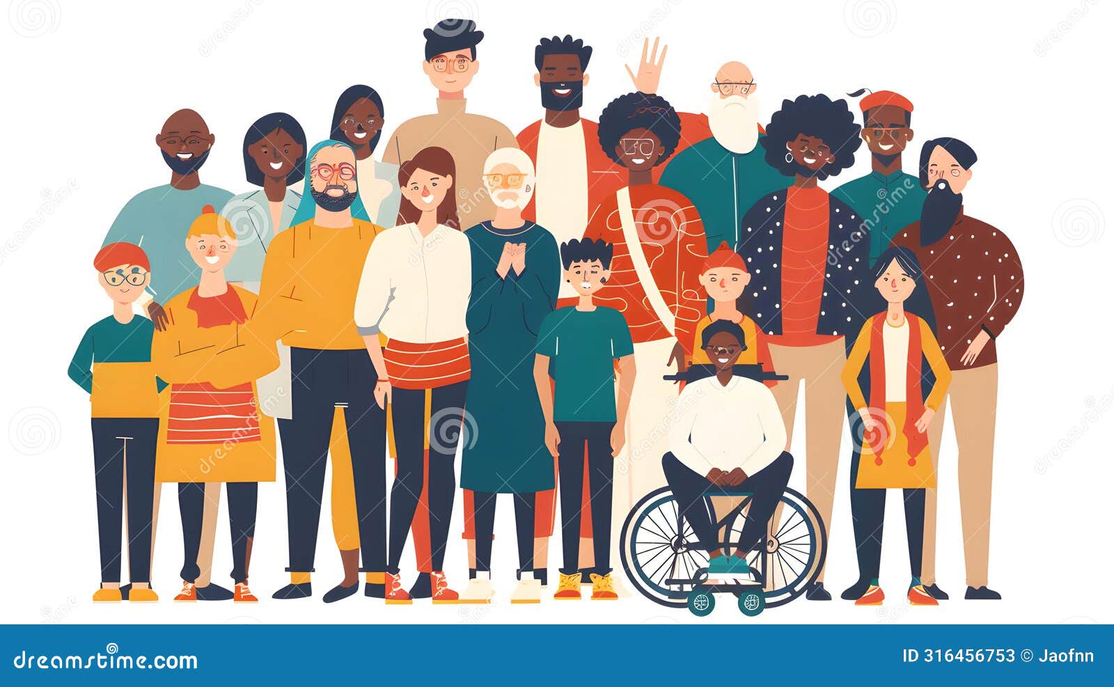 Group of Diverse People with Different Nationalities and Nationalities ...