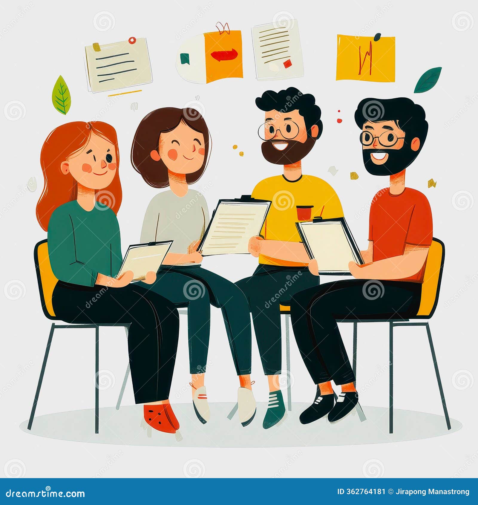 Group of Diverse People Engaged in Collaborative Discussion with ...