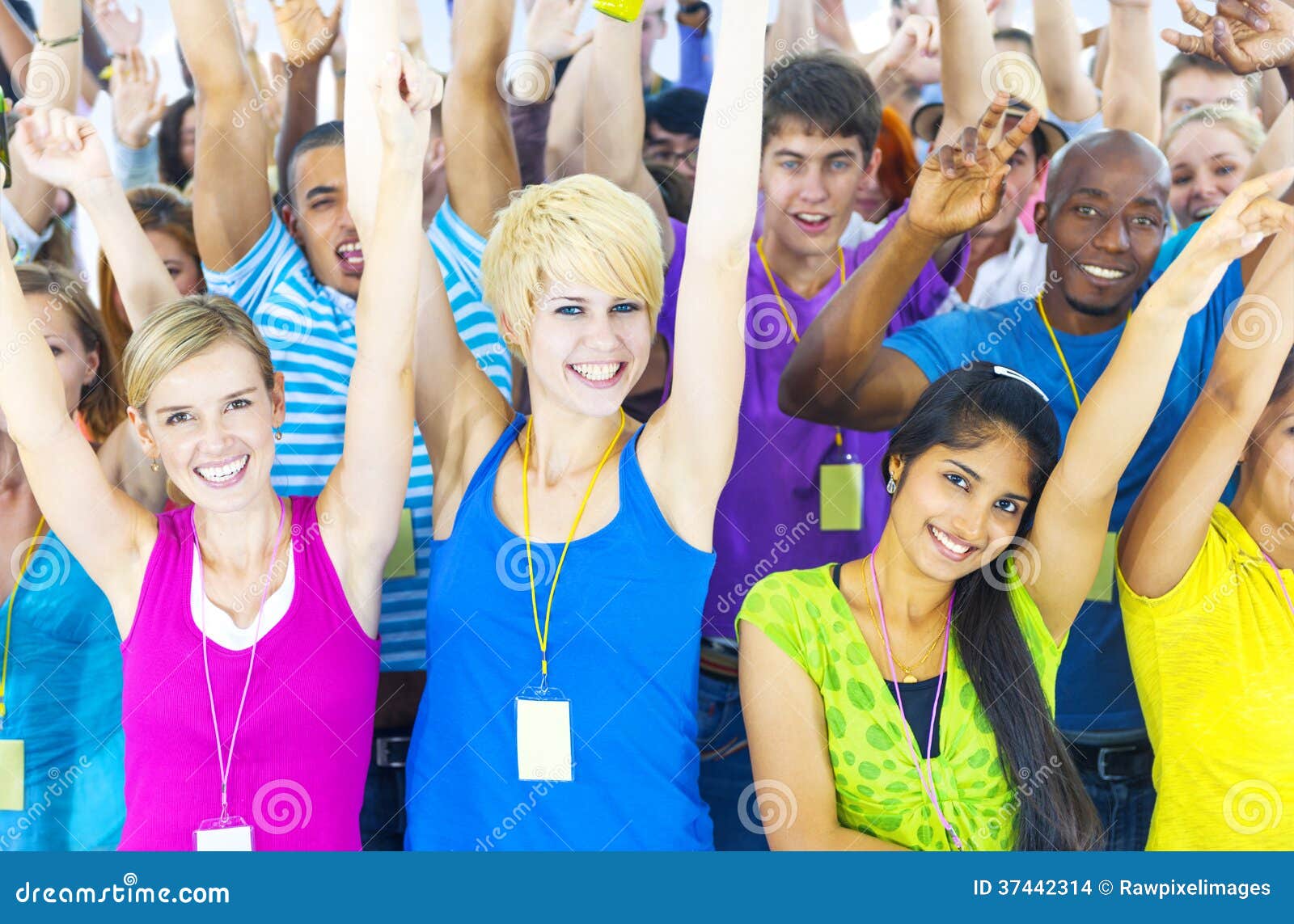 Group of Diverse People at an Event Stock Photo - Image of girls ...