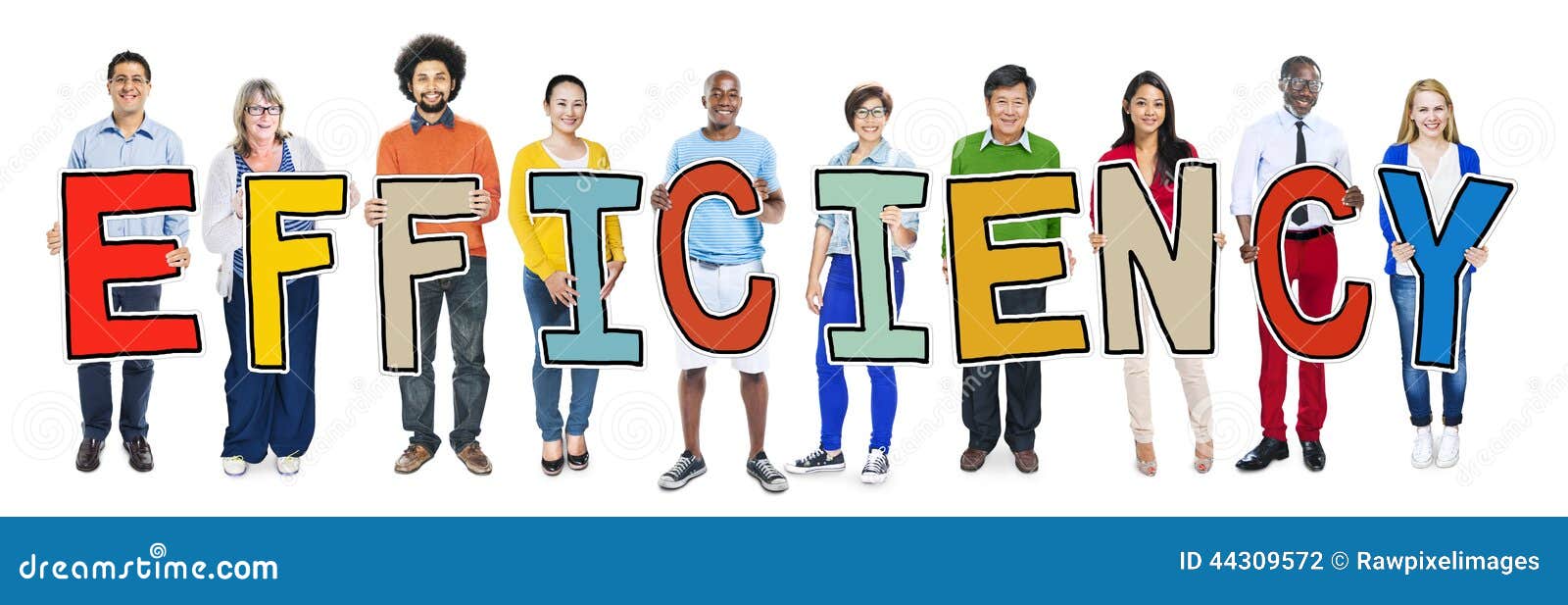 Group of Diverse People Holding Efficiency Stock Photo - Image of ...