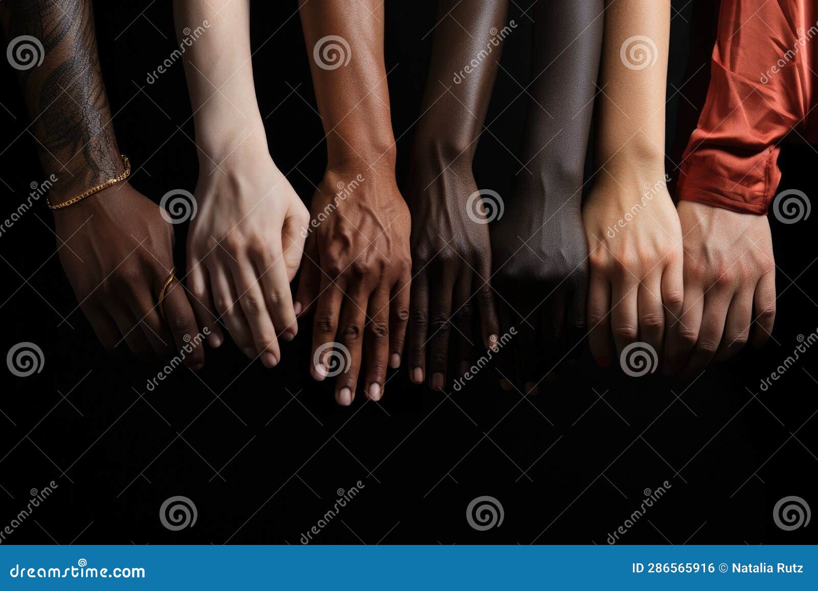 Diverse People Holding Hands Stock Illustration - Illustration of hand ...