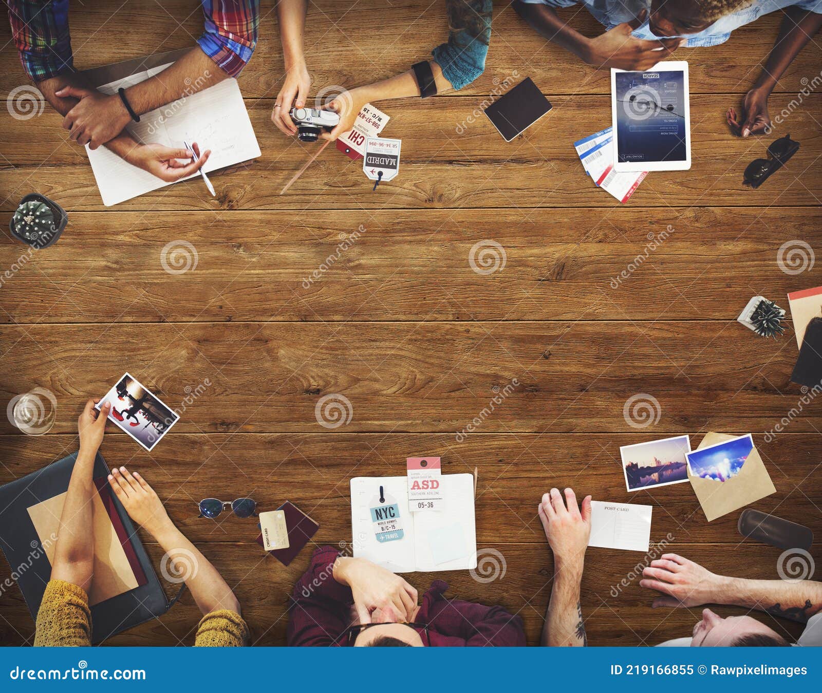 Group of Diverse People are Planning for a Trip Stock Image - Image of ...