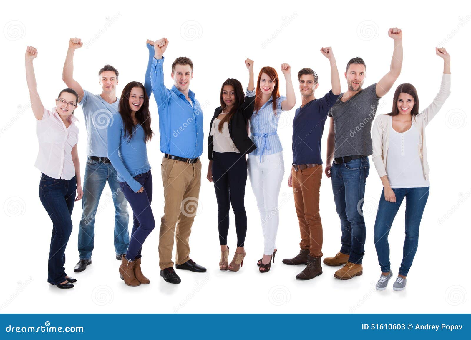 Group of Diverse People Raising Arms Stock Image - Image of happy, pump ...