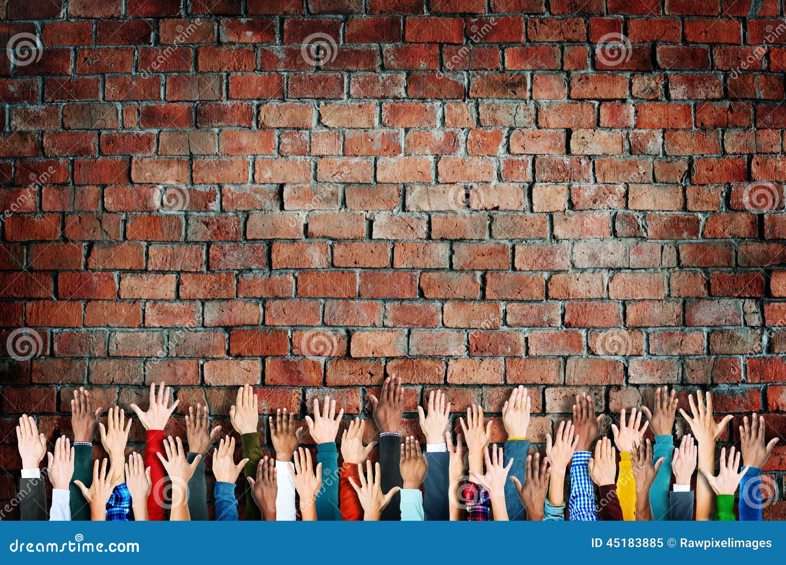 Group of Diverse People S Hands Raised Stock Image - Image of ...