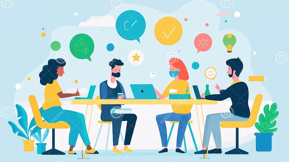 A Group of Diverse Professionals Brainstorm Ideas in a Collaborative ...