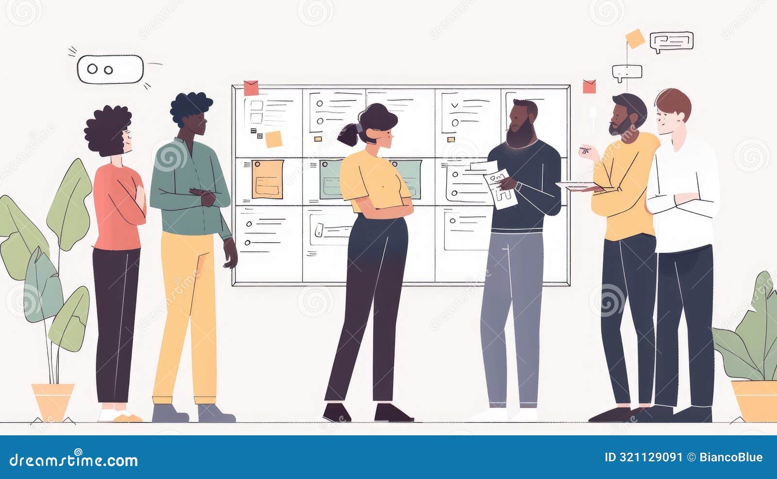 A Group of Diverse Professionals Brainstorm Ideas in a Creative and ...