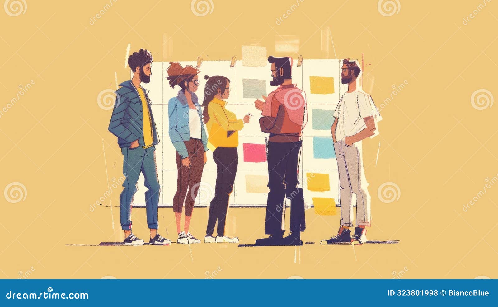 A Group of Diverse Professionals Brainstorm Ideas in a Creative and ...