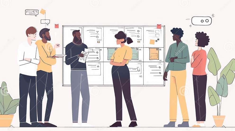 A Group of Diverse Professionals Brainstorm Ideas in a Creative and ...