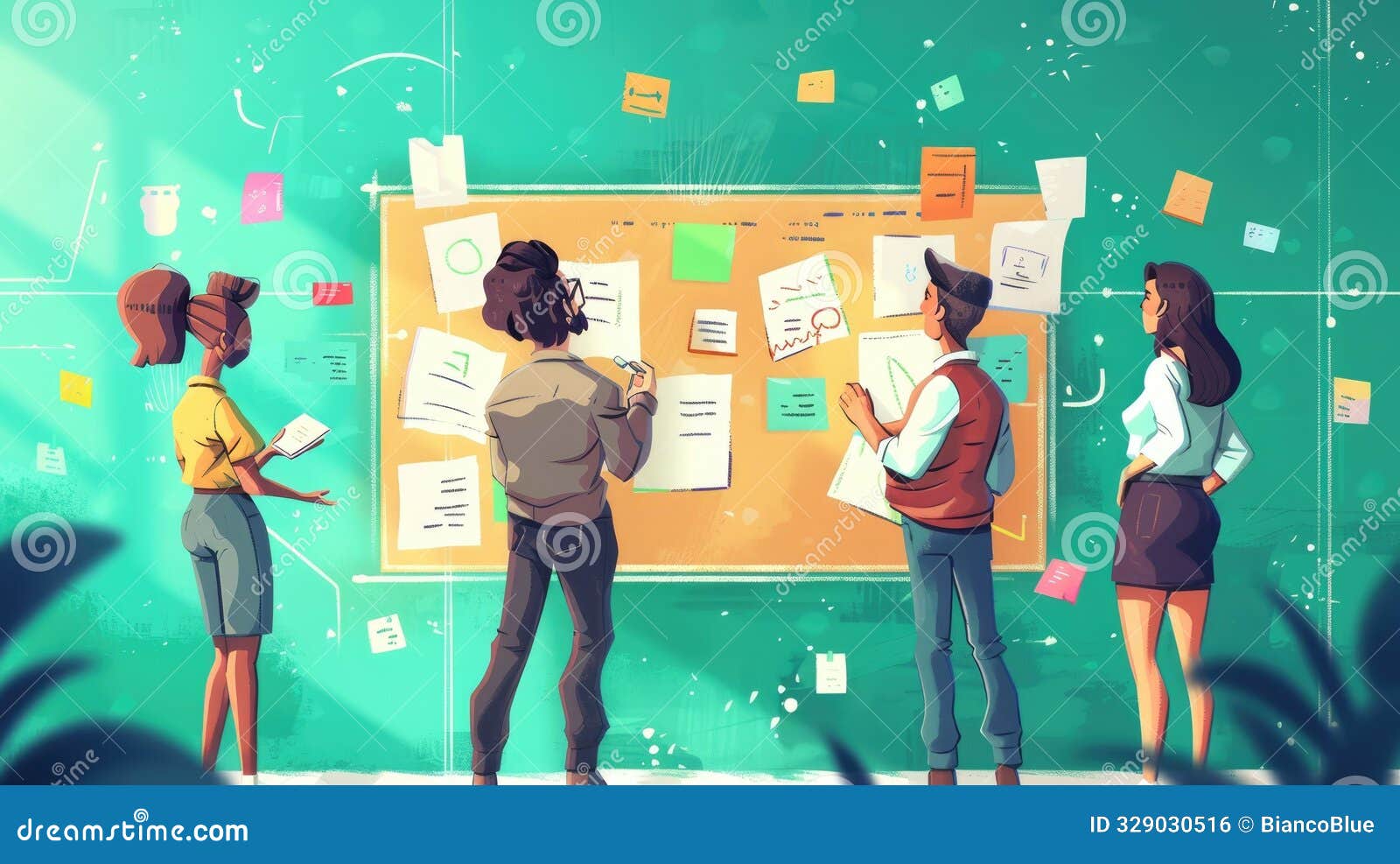 A Group of Diverse Professionals Brainstorm Ideas in a Creative and ...