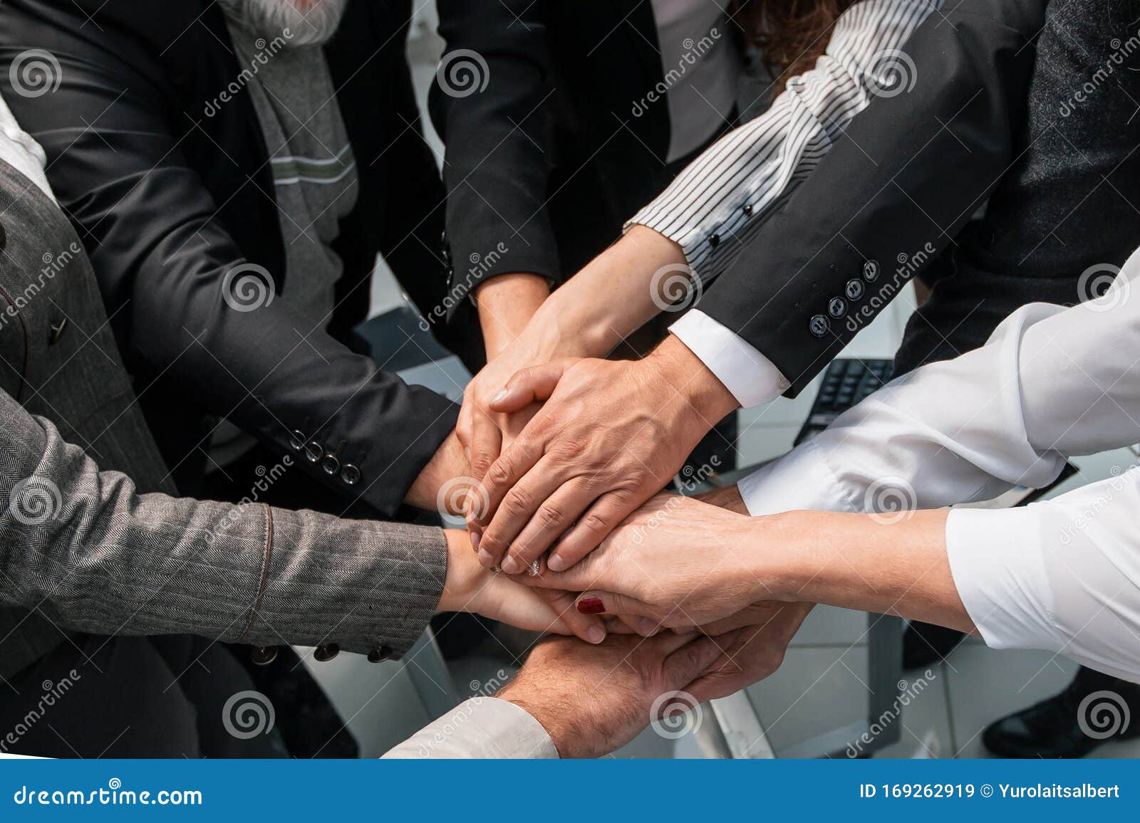 Group of Diverse Professionals Showing Their Unity Stock Image - Image ...