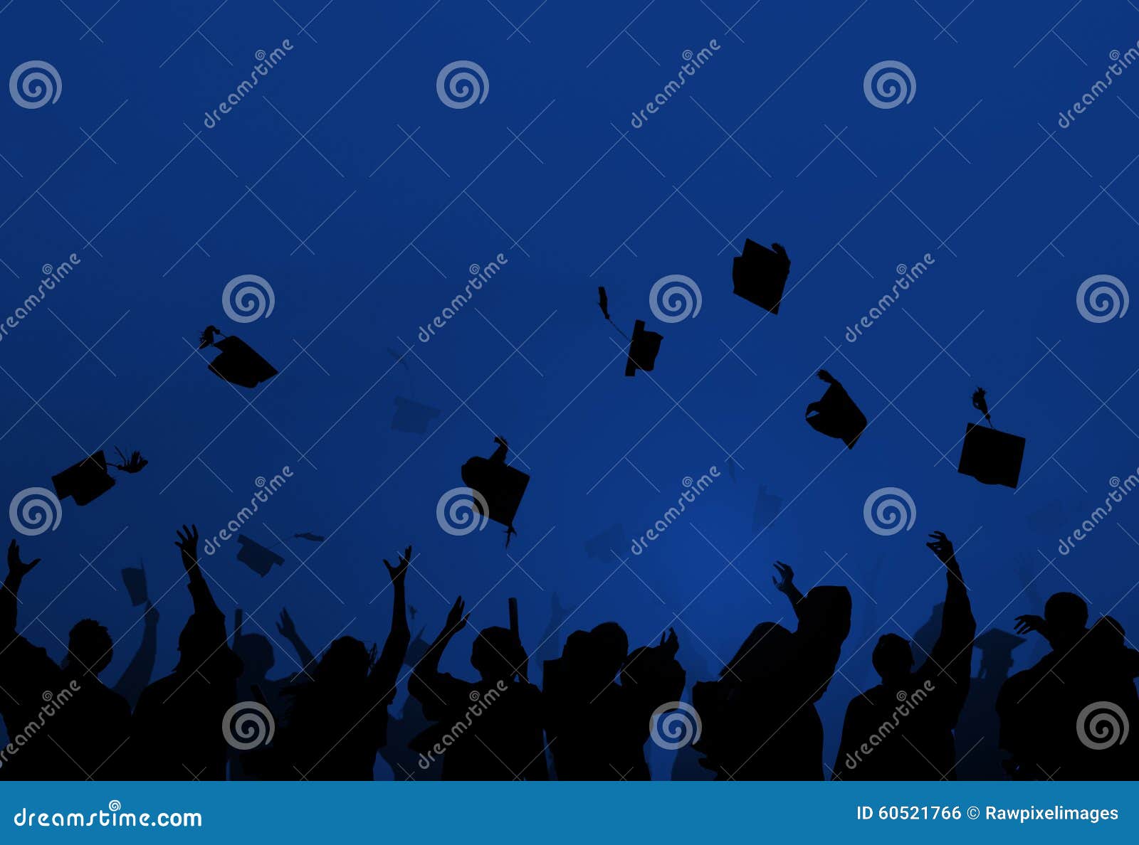 Group of Diverse Students Celebrating Graduation Stock Photo - Image of ...