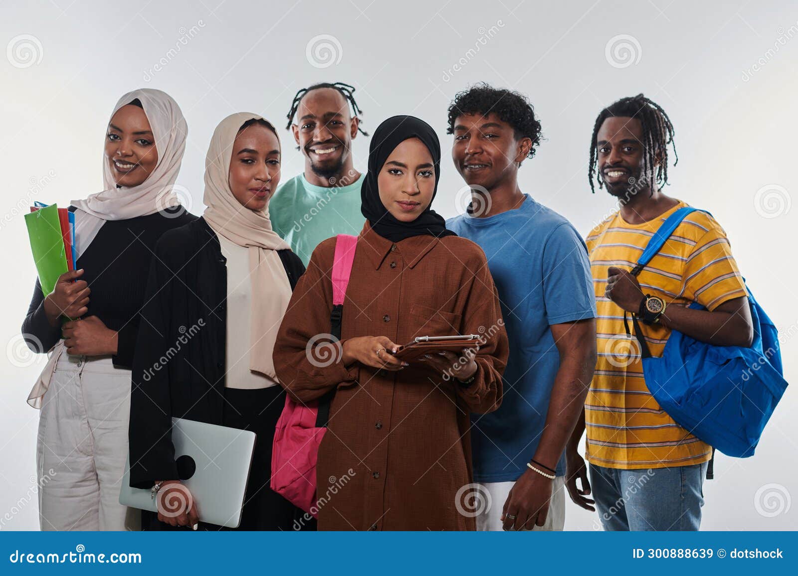 Group of Diverse Students Engages in Modern Educational Practices ...