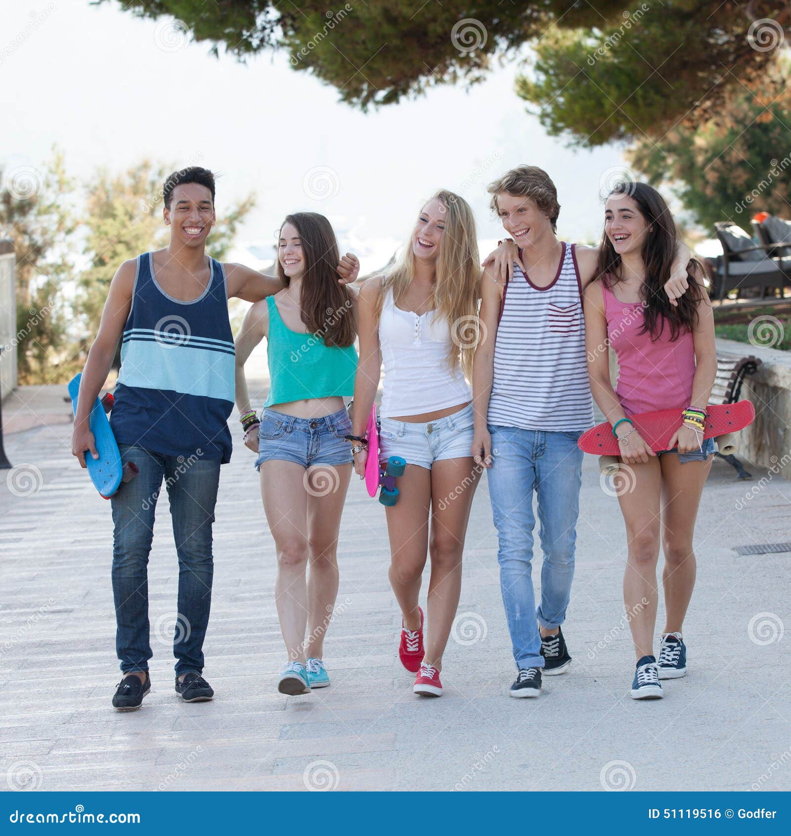 Group of Diverse Teens on Holiday Stock Photo - Image of vacations ...