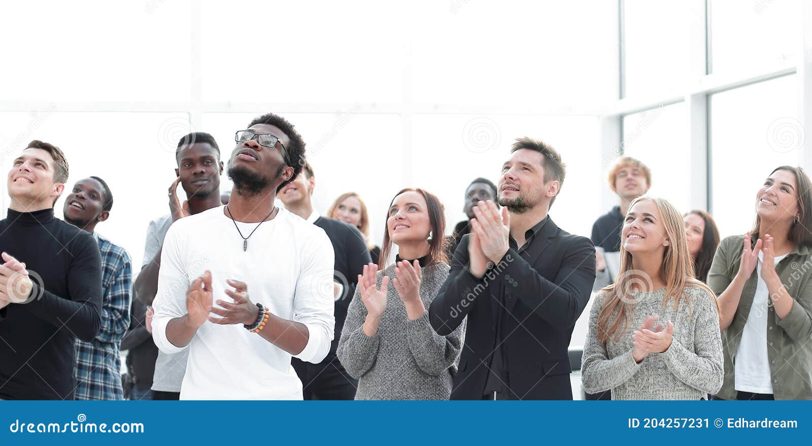 Group of Diverse Young People Applauding Together. Stock Image - Image ...