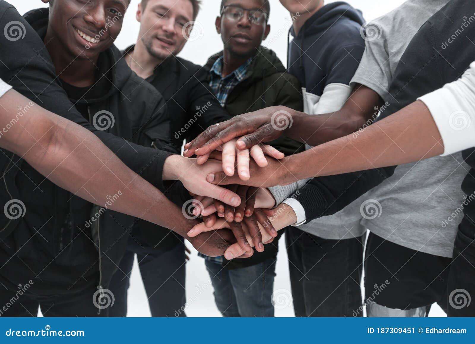 Group of Diverse Young People Showing Their Unity Stock Image - Image ...