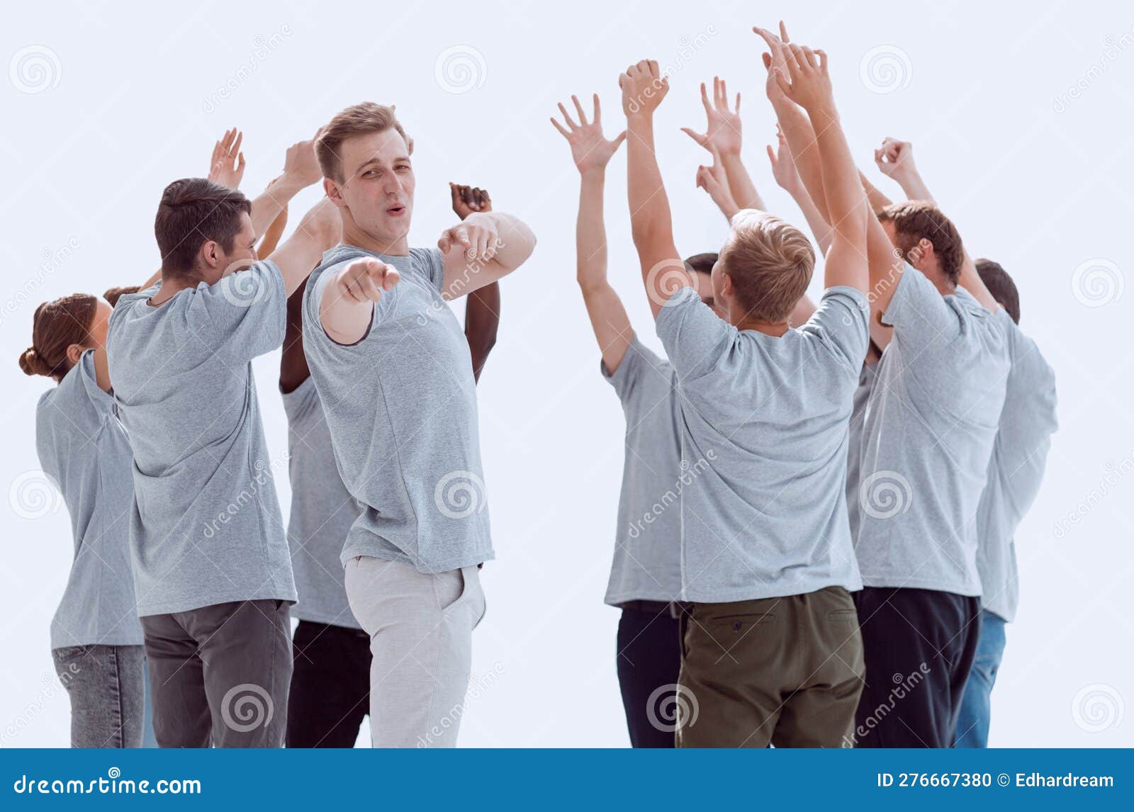 Group of Diverse Young People Showing Their Unity. Stock Photo - Image ...