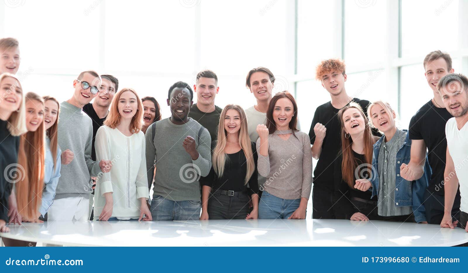 Group of Diverse Young People Standing Together Stock Photo - Image of ...