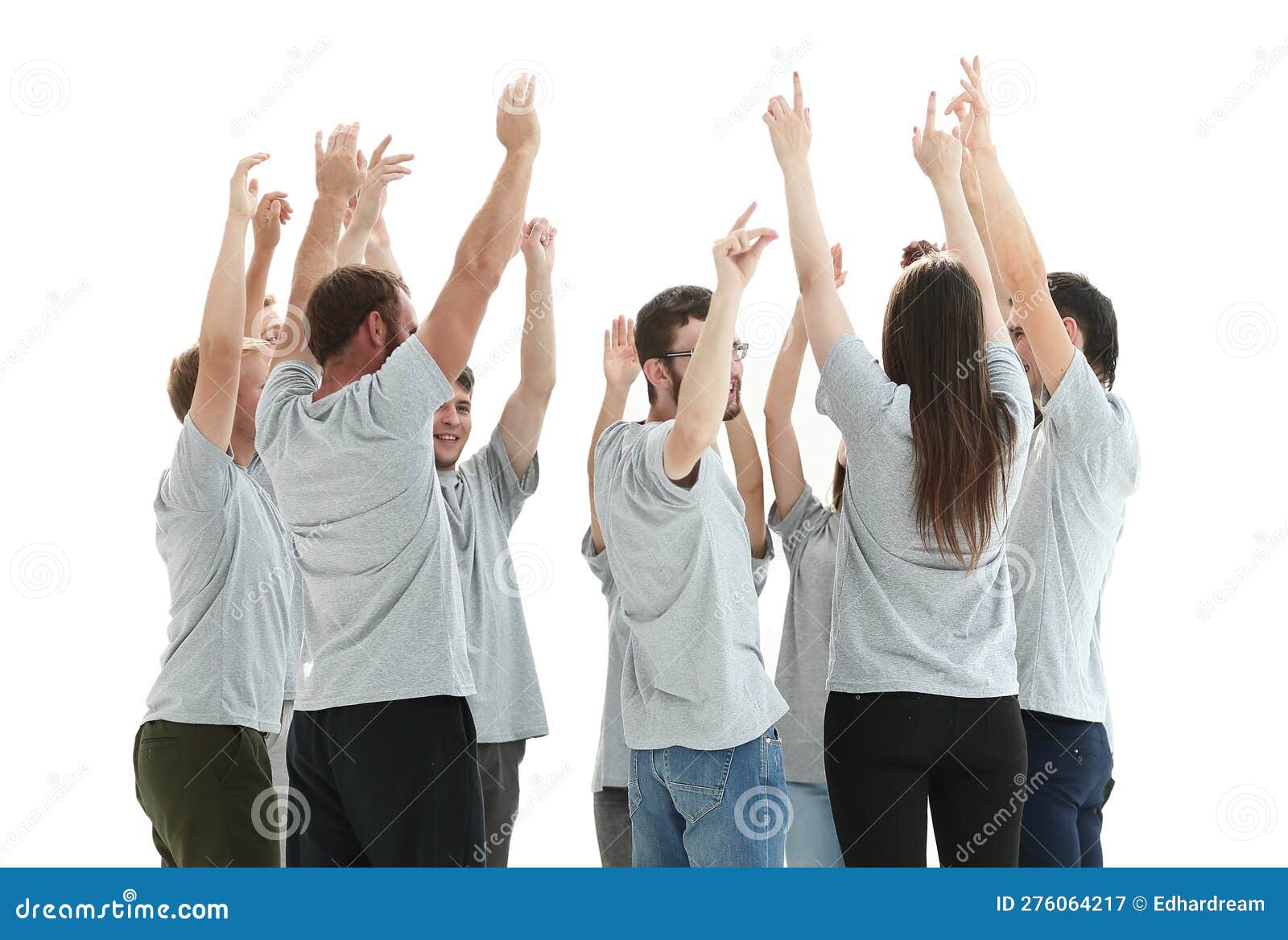 Group of Diverse Young People Standing Together. Stock Image - Image of ...