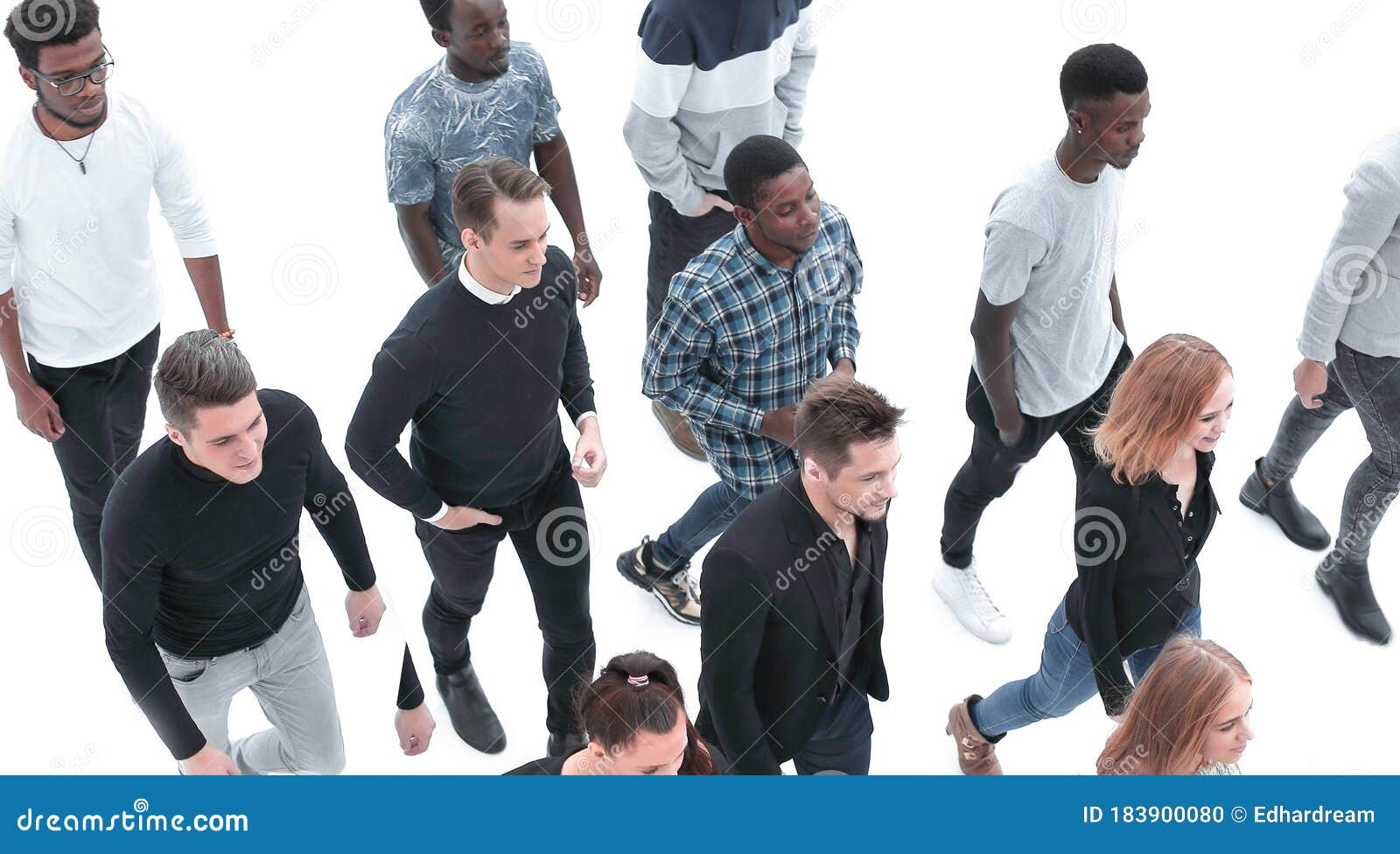 Group of Diverse Young People Walking Together Stock Photo - Image of ...