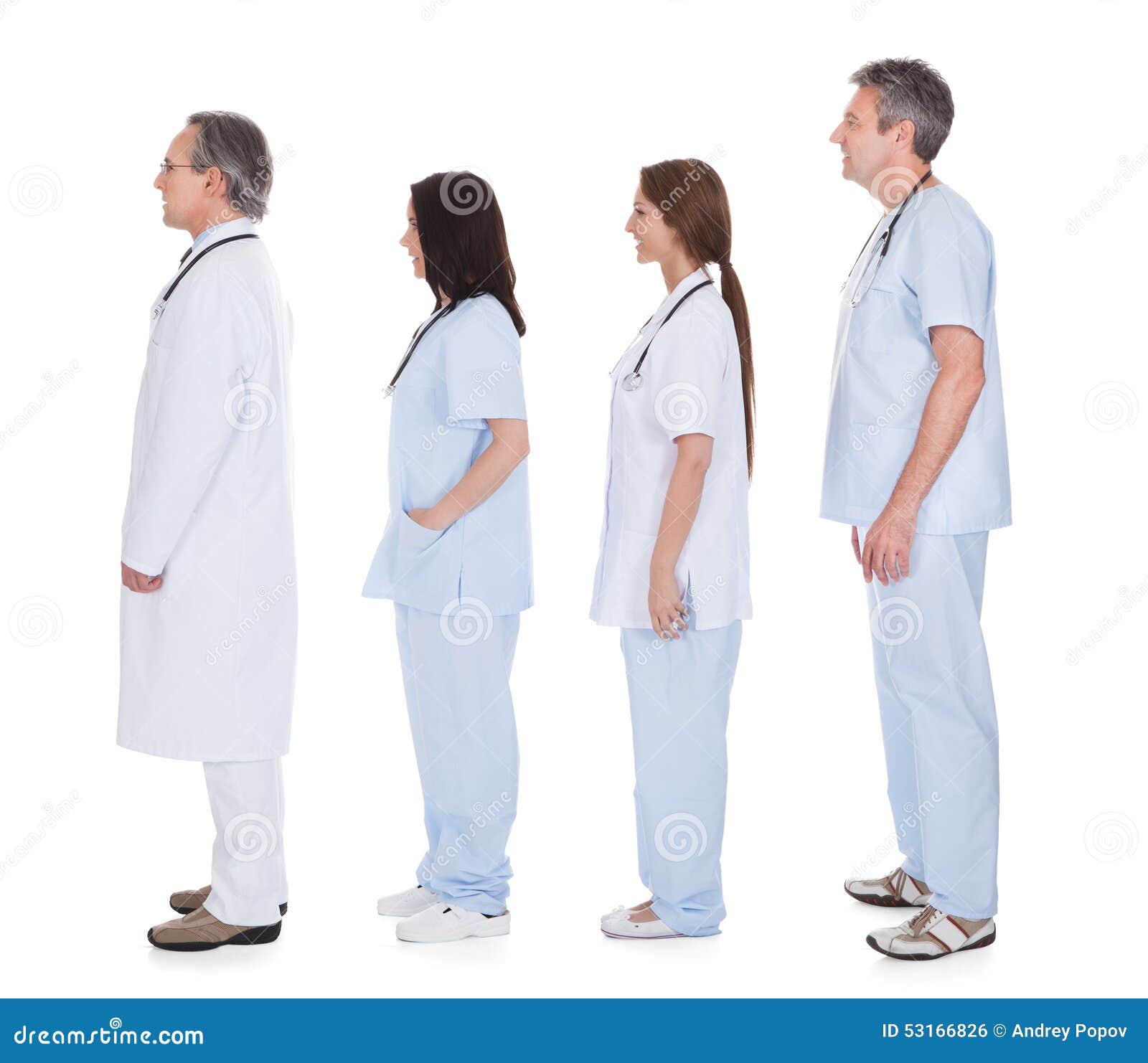 Group of Doctor Standing in a Row Stock Photo - Image of male, female ...