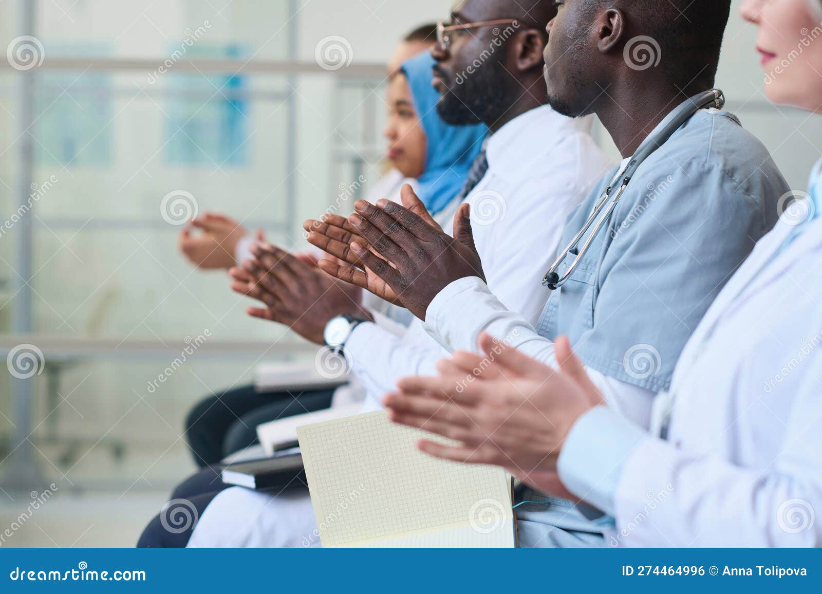 Group of Doctors Clapping Hands at Conference Stock Photo - Image of ...