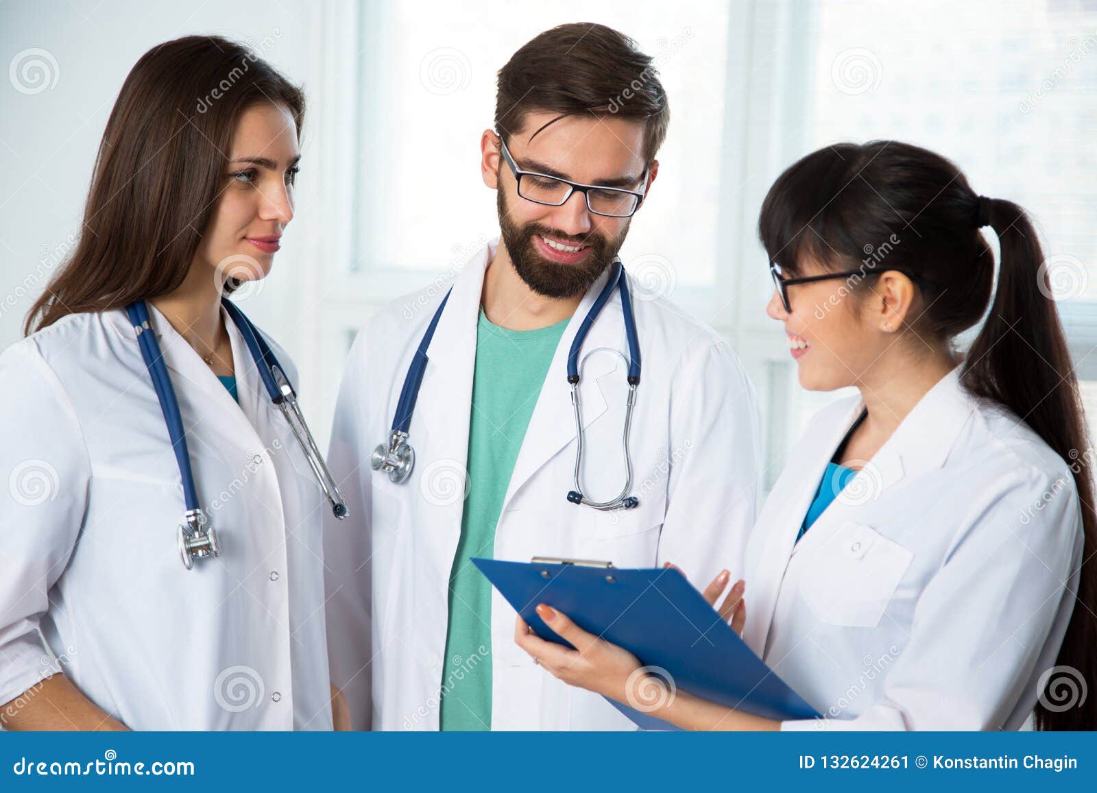 Group of Doctors in the Clinic Stock Image - Image of hospital ...