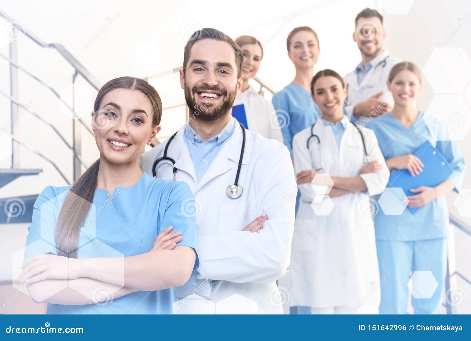 Group of doctors in clinic stock photo. Image of doctors - 151642996