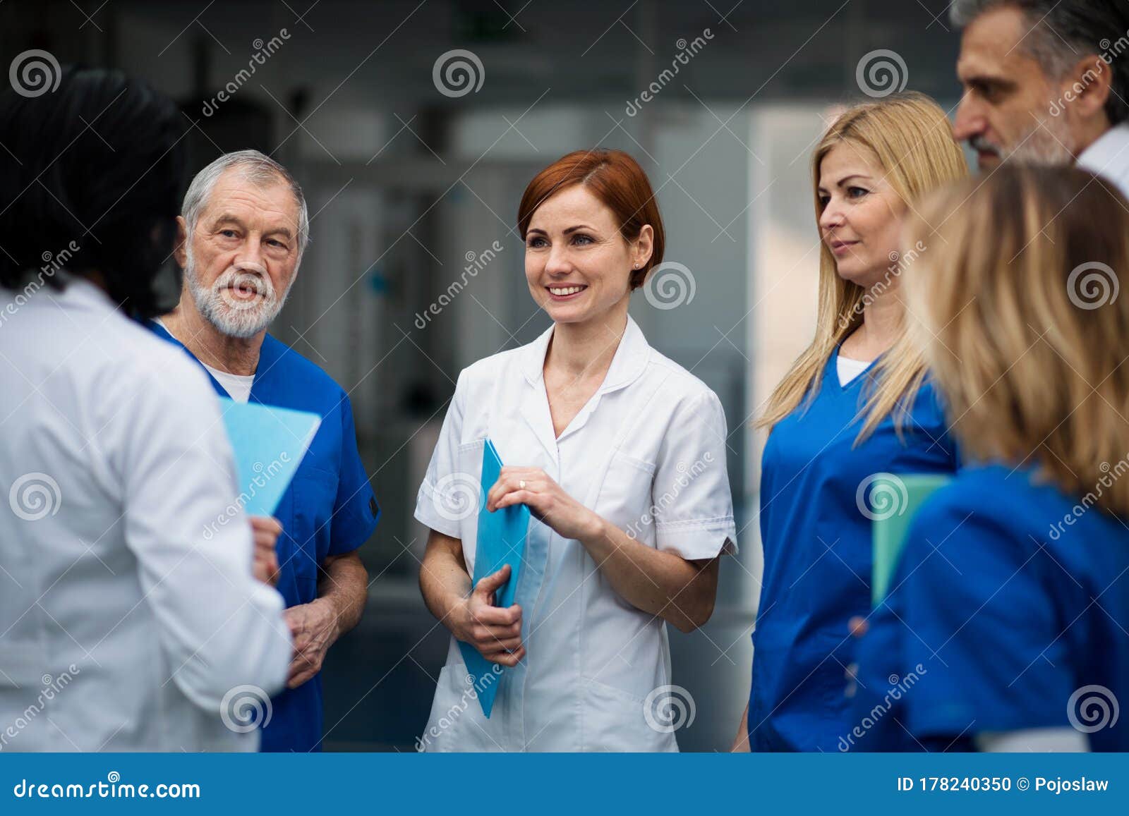 Group of Doctors on Conference, Medical Team Discussing Issues. Stock ...