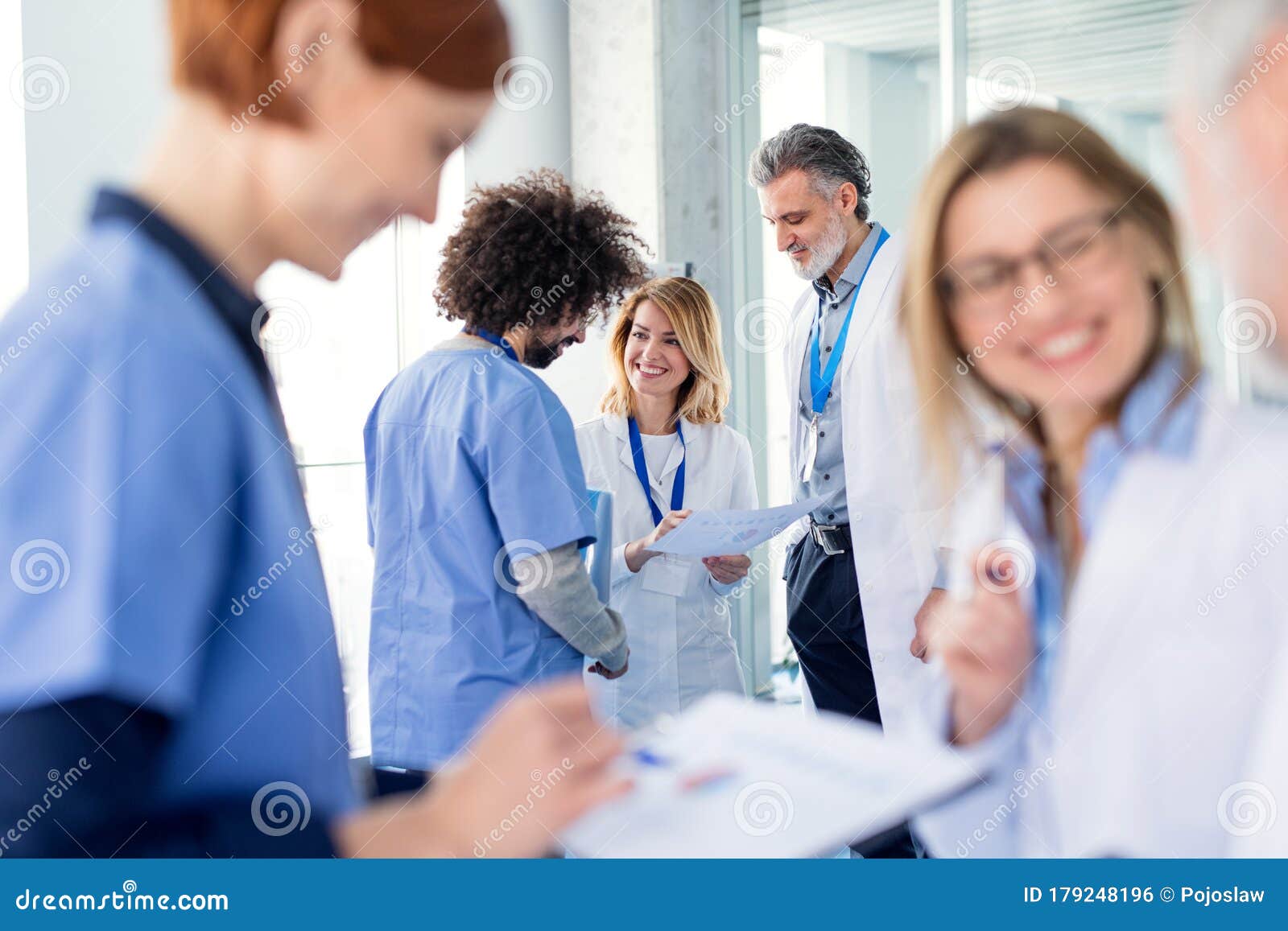 Group of Doctors on Conference, Medical Team Discussing Issues. Stock ...