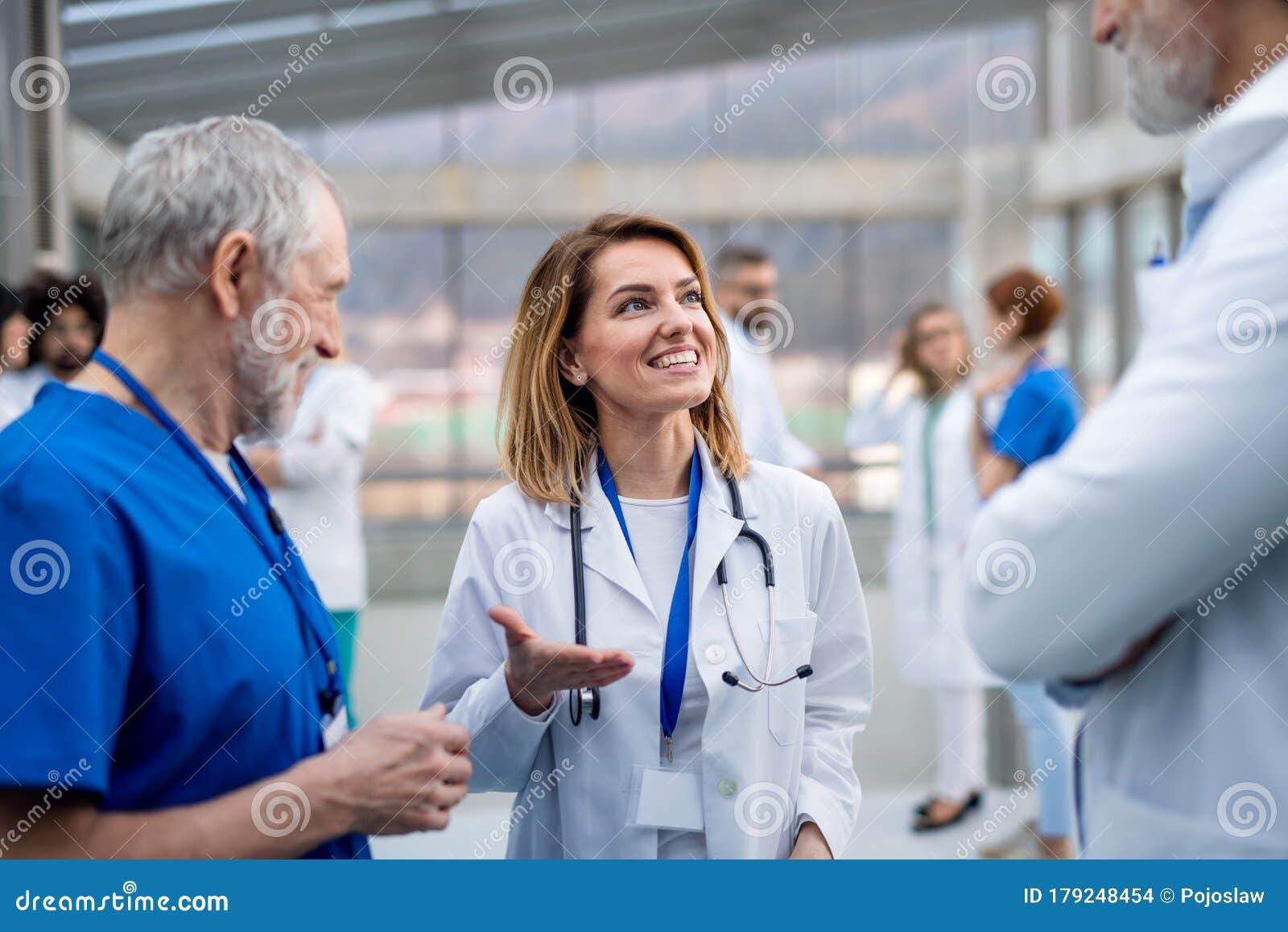 Group of Doctors on Conference, Medical Team Discussing Issues. Stock ...