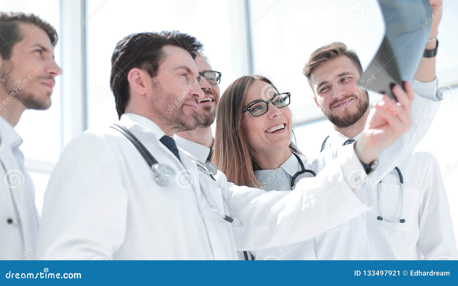 Group of Doctors Discussing the X-ray Stock Image - Image of care ...
