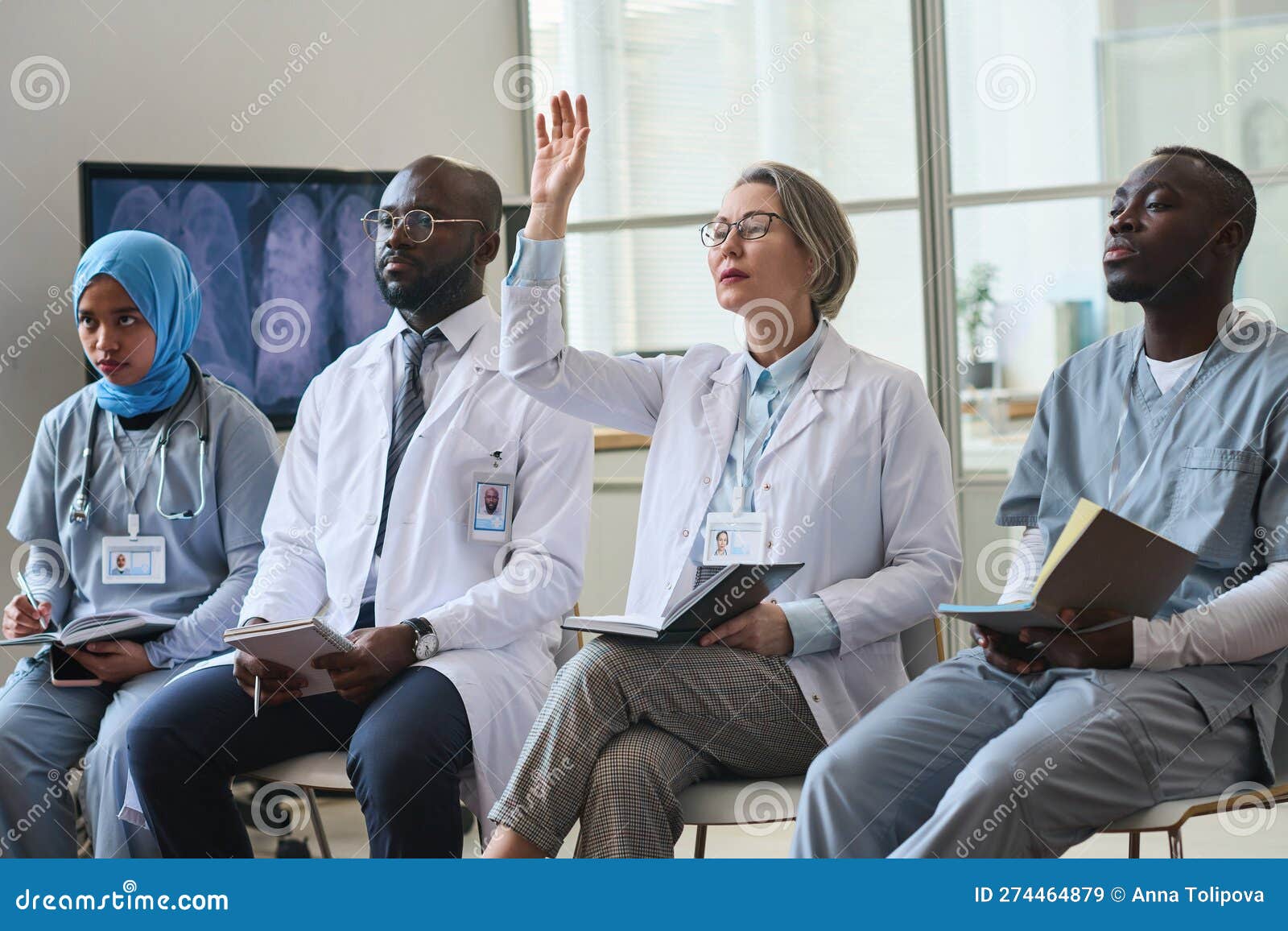 Group of Doctors Getting Education at Seminar Stock Image - Image of ...