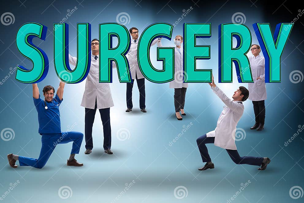 The Group of Doctors Holding Surgery Letters Stock Image - Image of ...